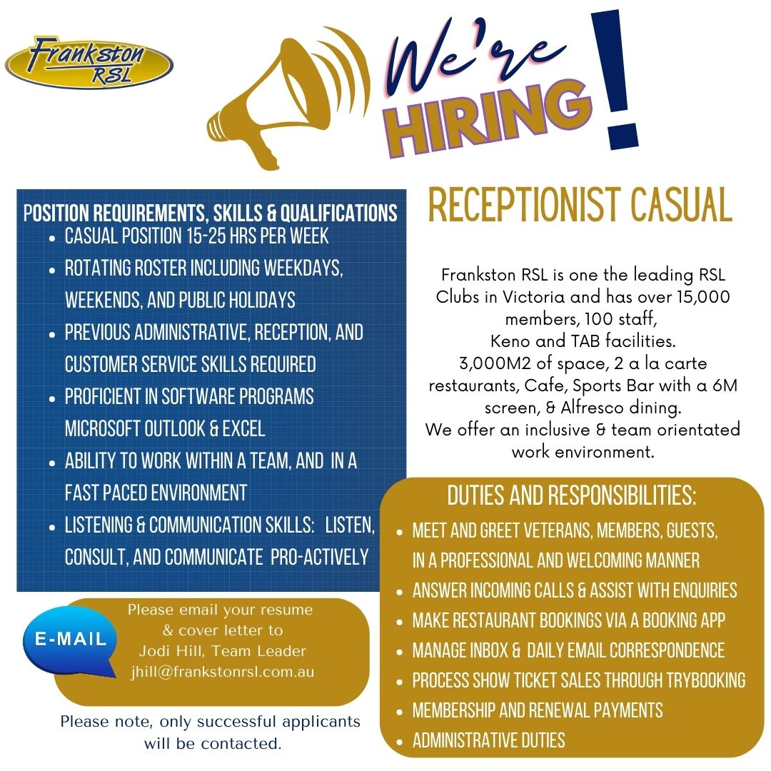 Current Vacancies - Frankston RSL